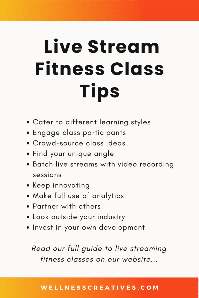How To Create & Run Live Stream Fitness Classes Online